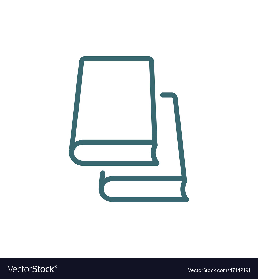 Library books icon thin line books Royalty Free Vector Image