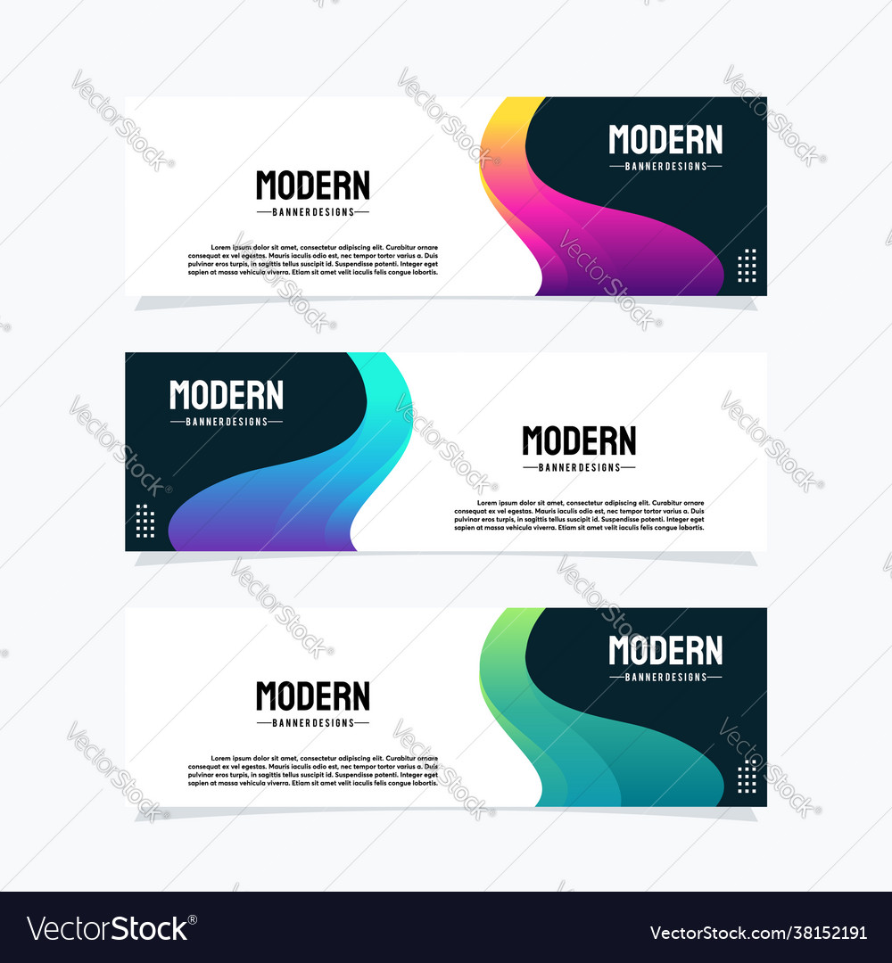 Modern web banners template universal design Vector Image