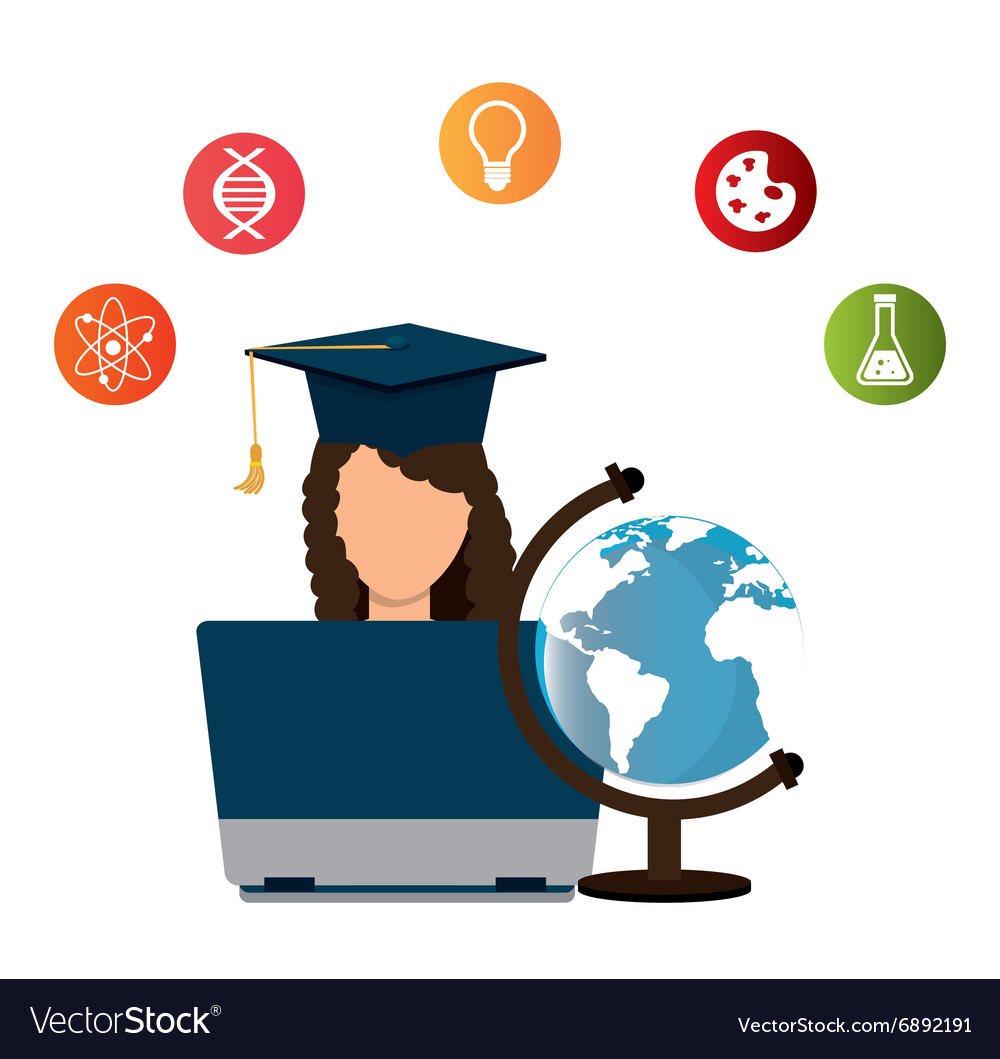 Online learning and education Royalty Free Vector Image