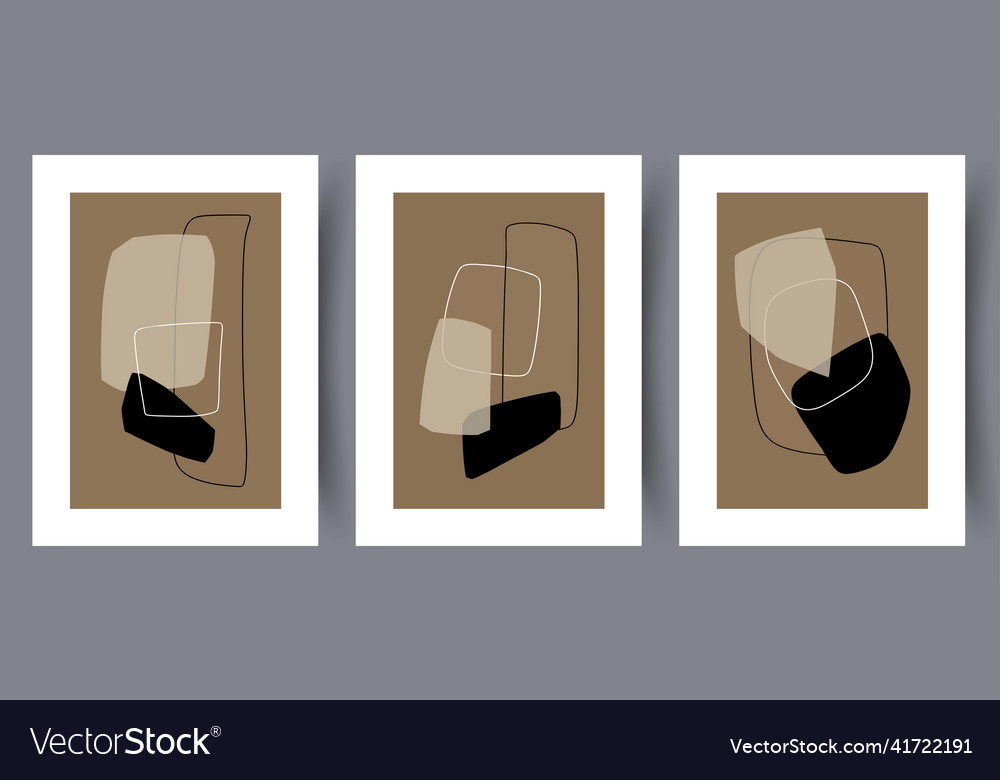 Printable wall art poster set Royalty Free Vector Image