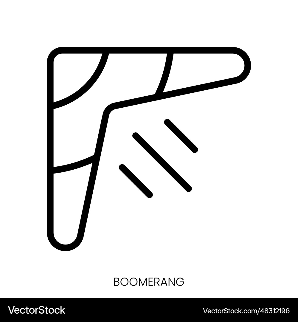 Boomerang icon line art style design isolated Vector Image