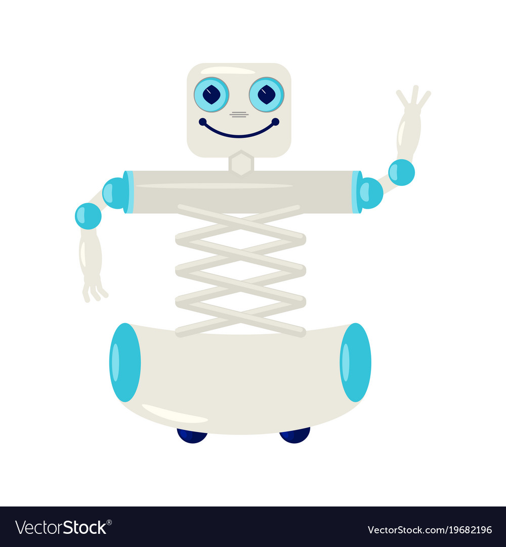 Cartoon cute chat bot Royalty Free Vector Image