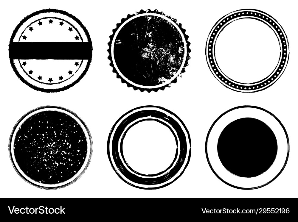 Circle stamp set Royalty Free Vector Image - VectorStock