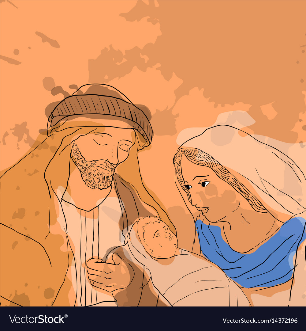 Colored manger Royalty Free Vector Image - VectorStock