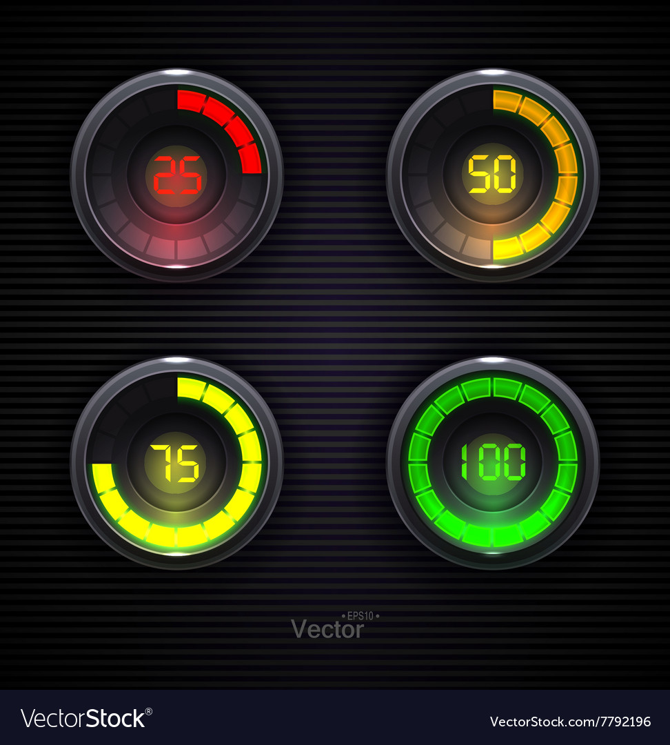 Colorful loading spinners preloader progress web Vector Image