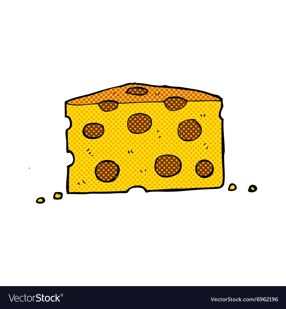 Comic cartoon cheese Royalty Free Vector Image