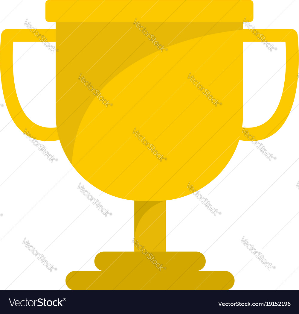 Cup award icon flat Royalty Free Vector Image - VectorStock