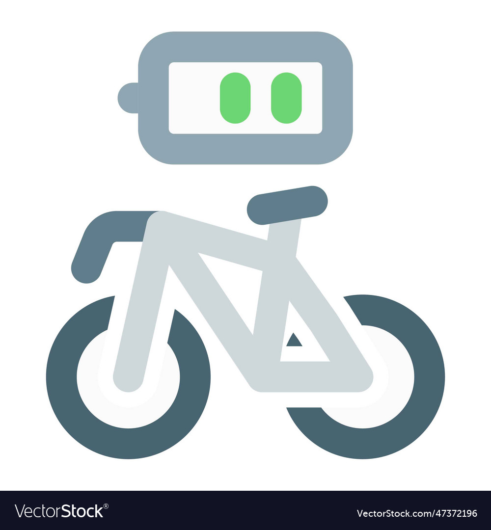 Environmental friendly battery-powered ebikes Vector Image