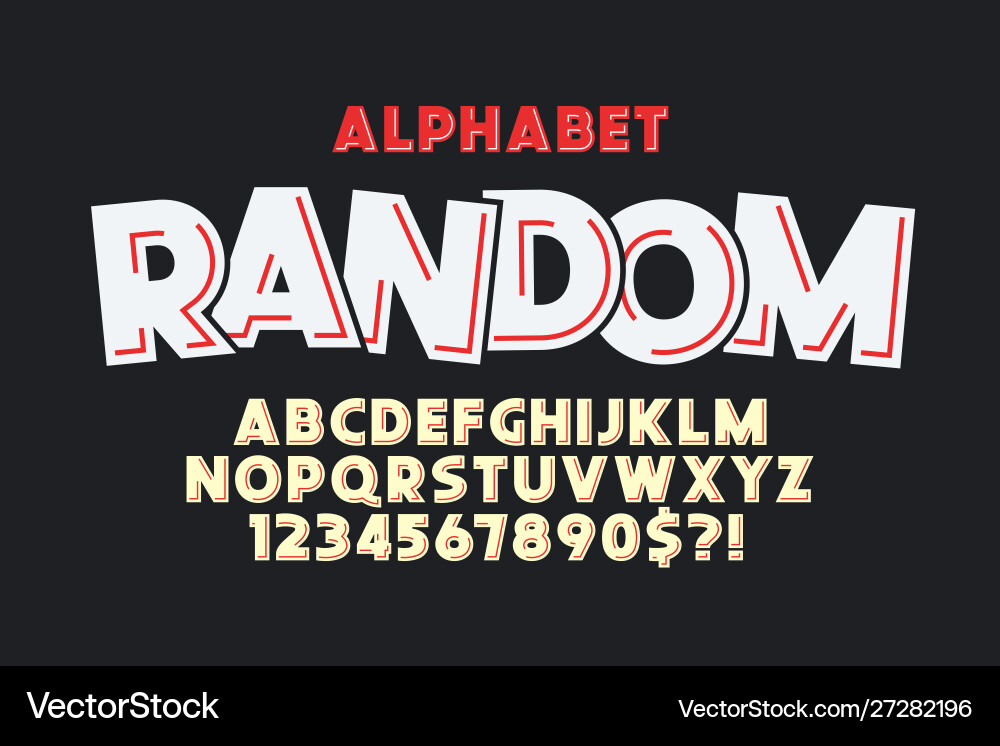Flat extra bold bubble comical type design Vector Image