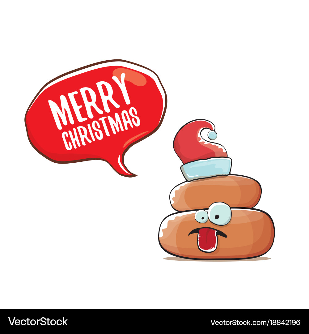 Funny cartoon cool cute brown smiling poo Vector Image