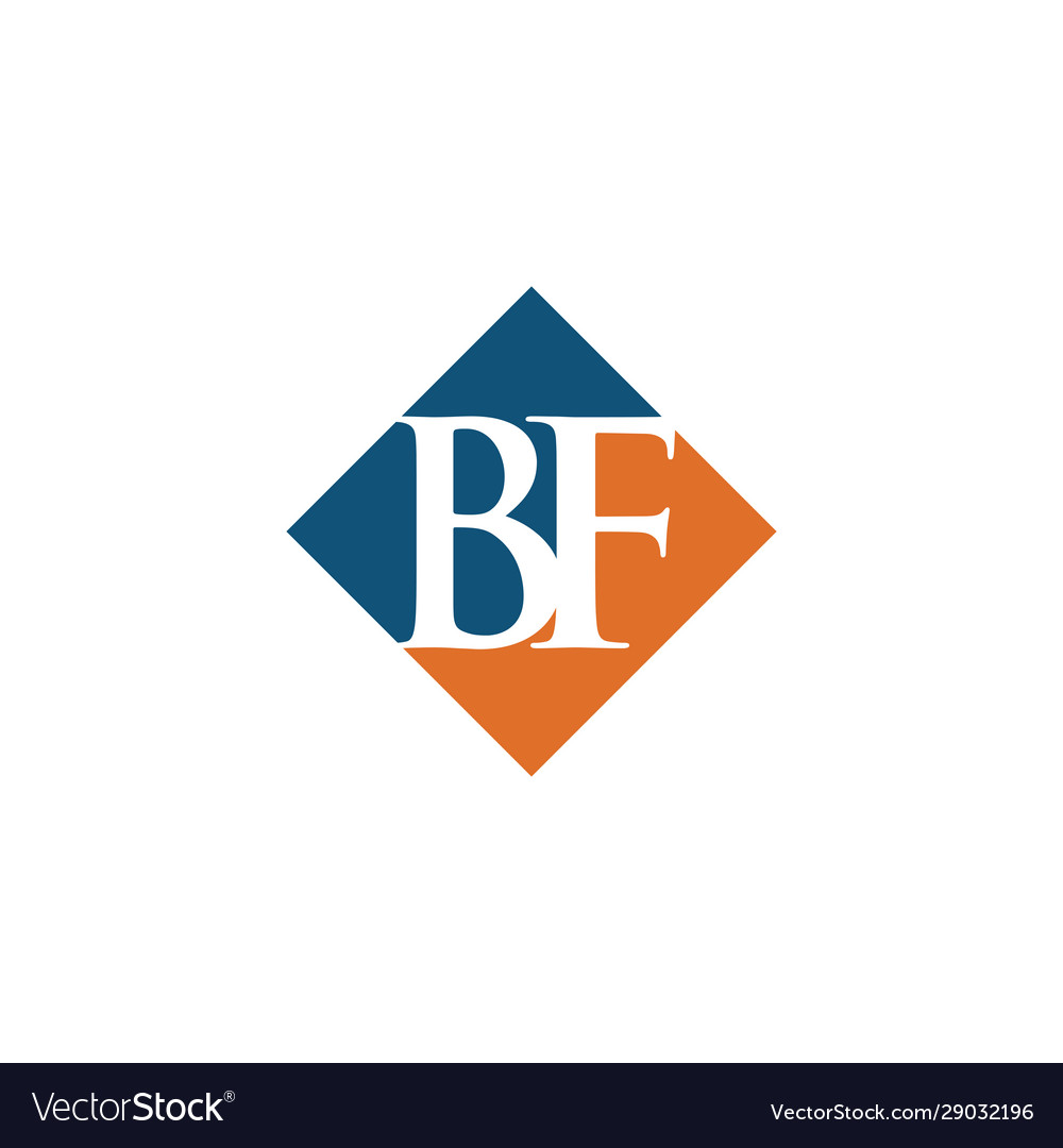 Initial bf rhombus logo design Royalty Free Vector Image