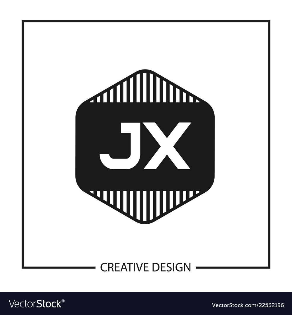 Initial letter jx logo template design Royalty Free Vector