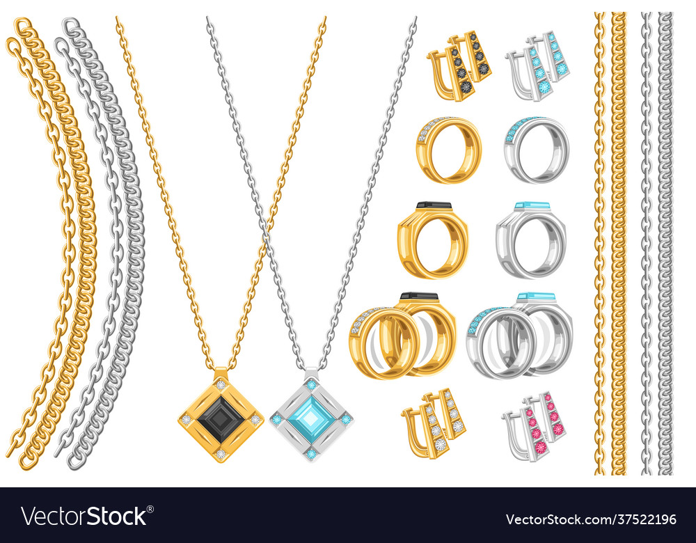 Jewelry set Royalty Free Vector Image - VectorStock