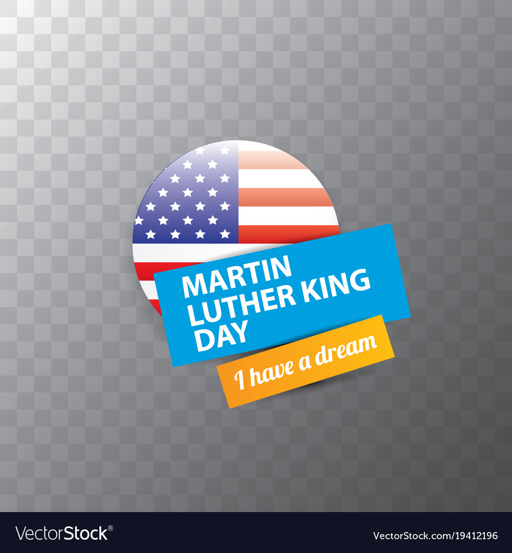 Martin luther king jr day sticker or label Vector Image