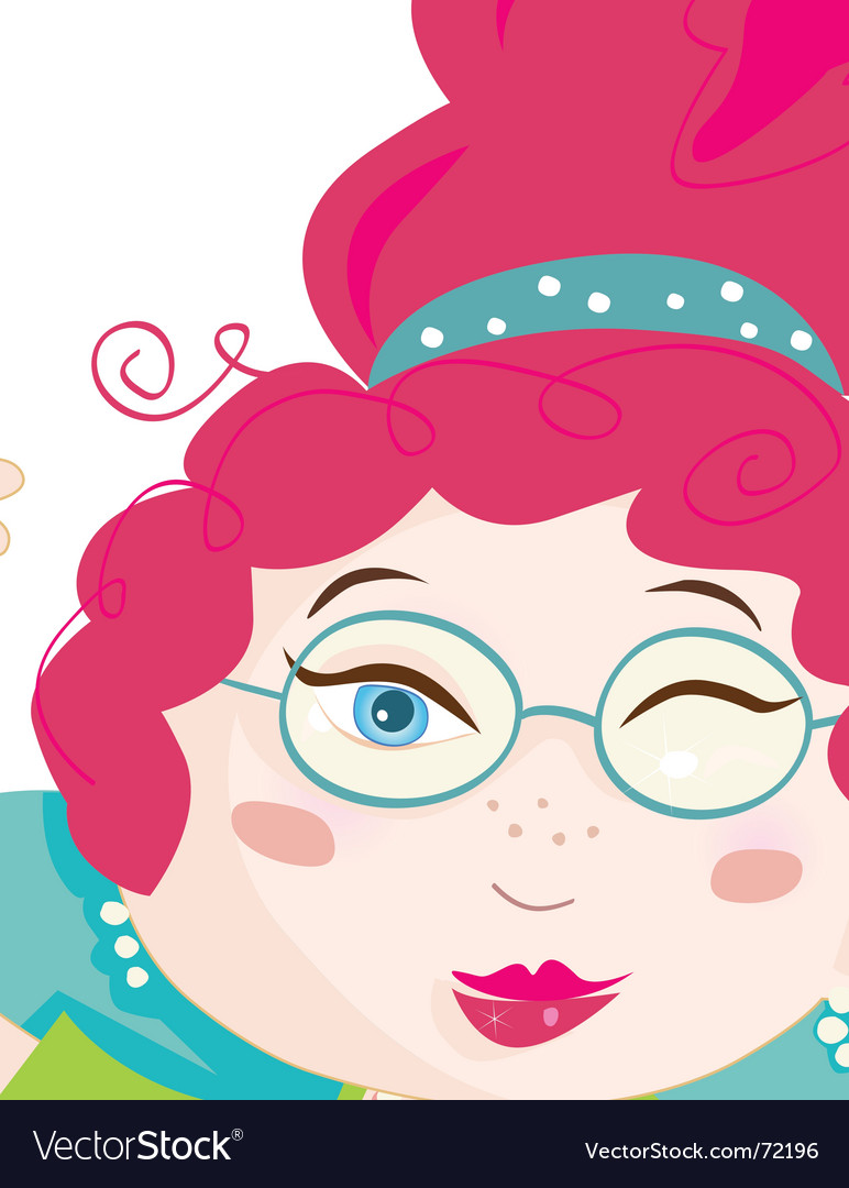 Mrs pretty Royalty Free Vector Image - VectorStock