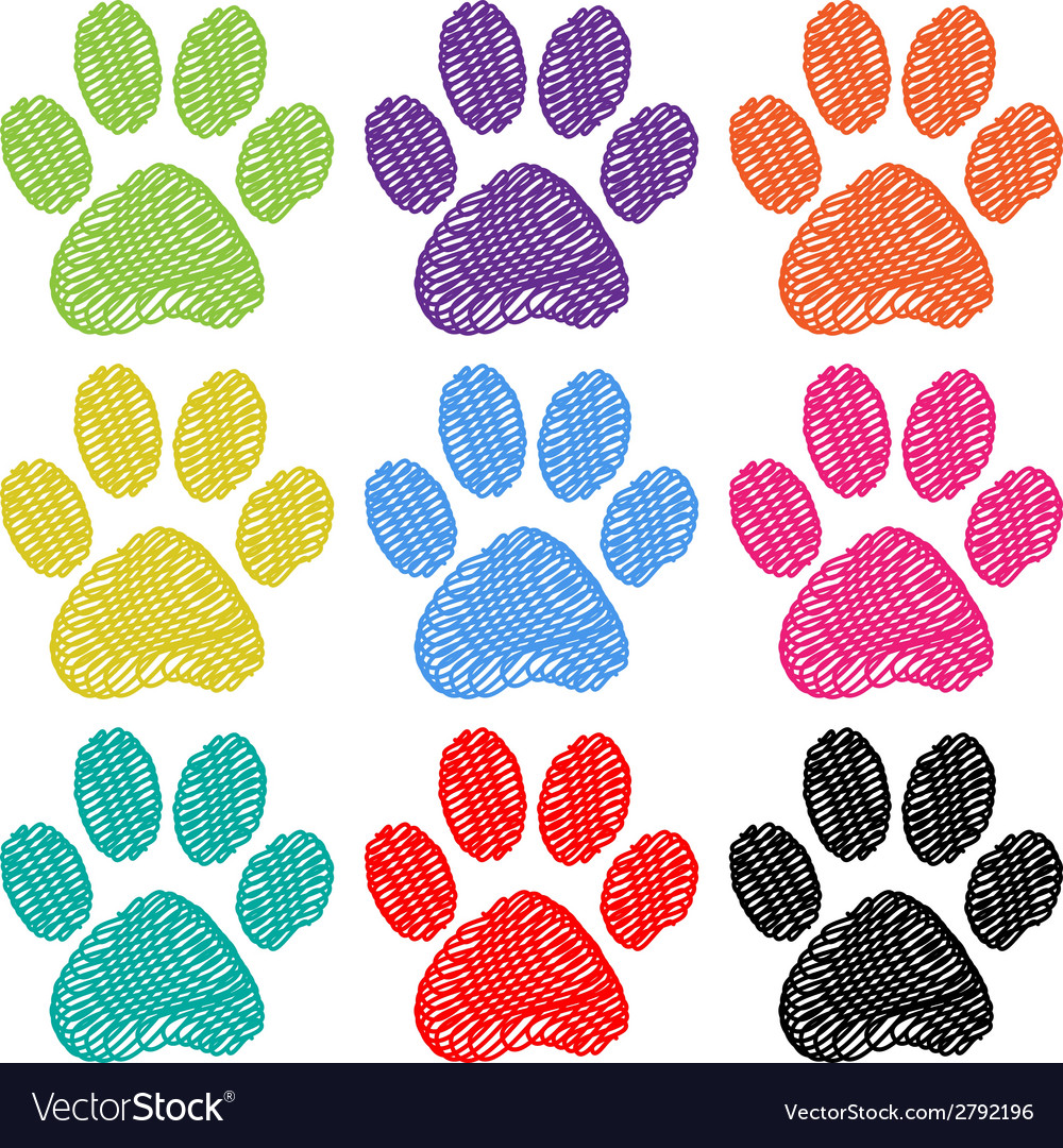 Paw prints Royalty Free Vector Image - VectorStock