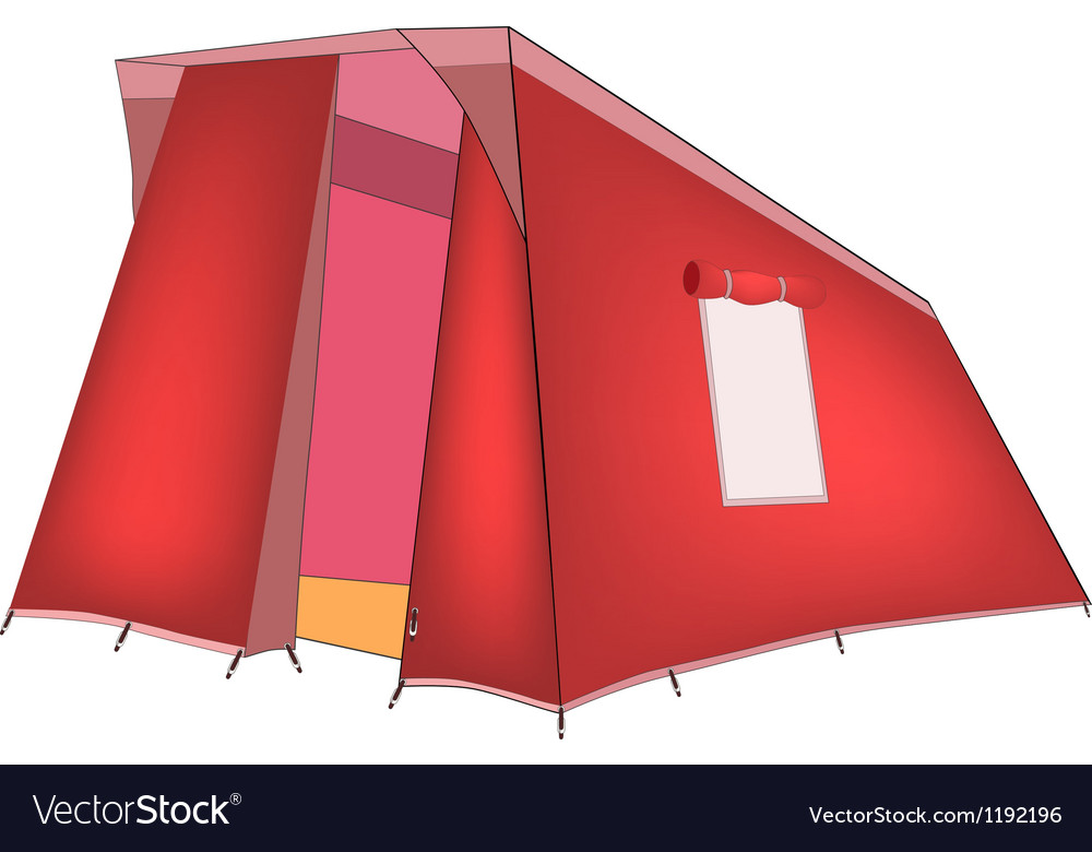 Red tent Royalty Free Vector Image - VectorStock