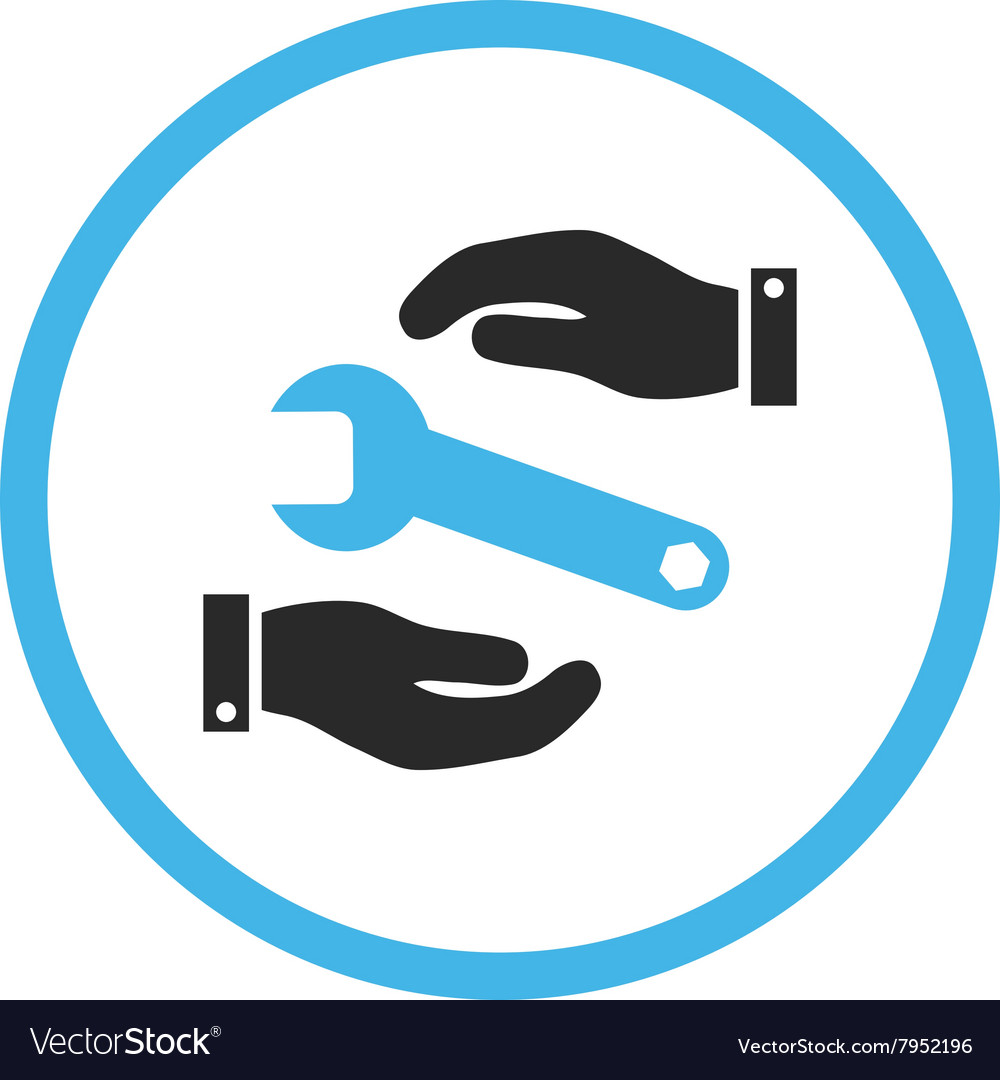 Service flat icon Royalty Free Vector Image - VectorStock