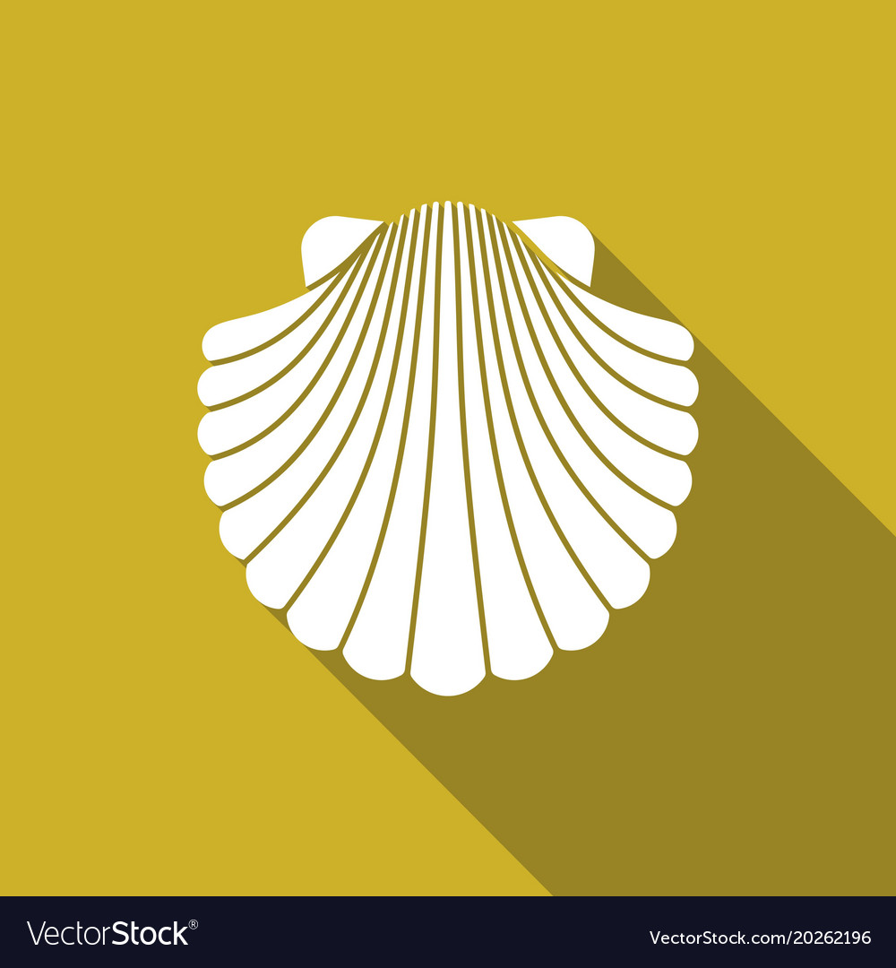 Shell flat icon Royalty Free Vector Image - VectorStock