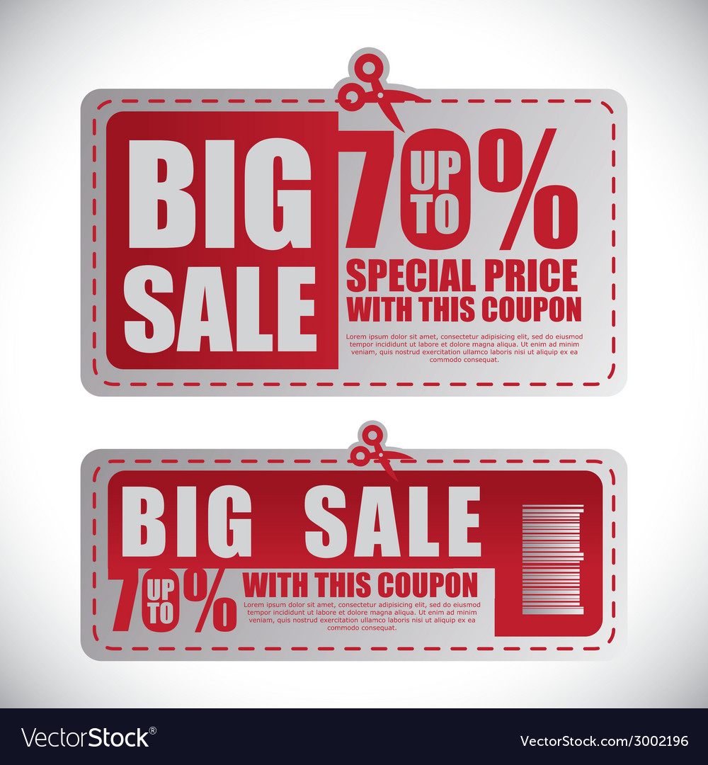 Store ad over gray background Royalty Free Vector Image