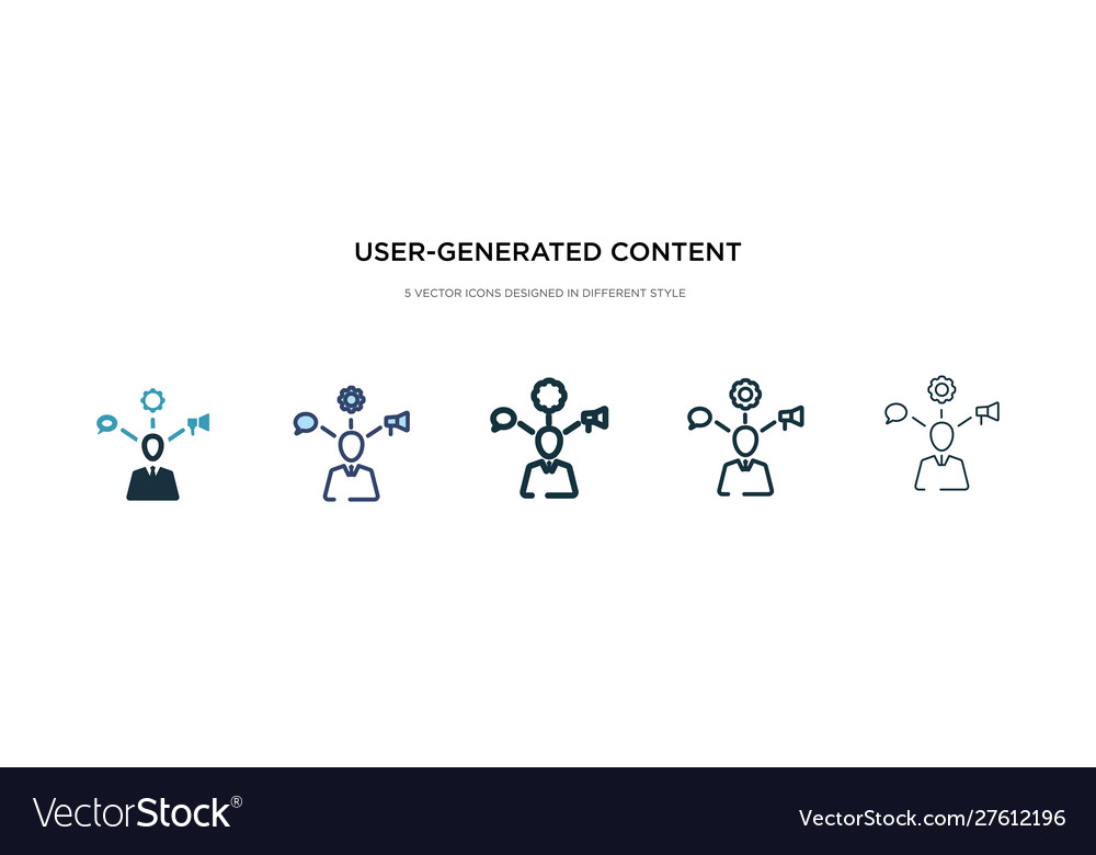 User-generated content icon in different style Vector Image