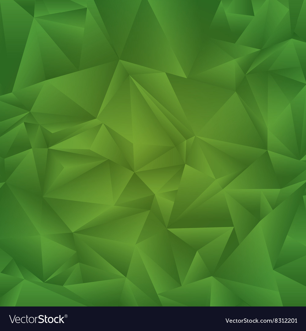 Abstract geometric triangle background green Vector Image