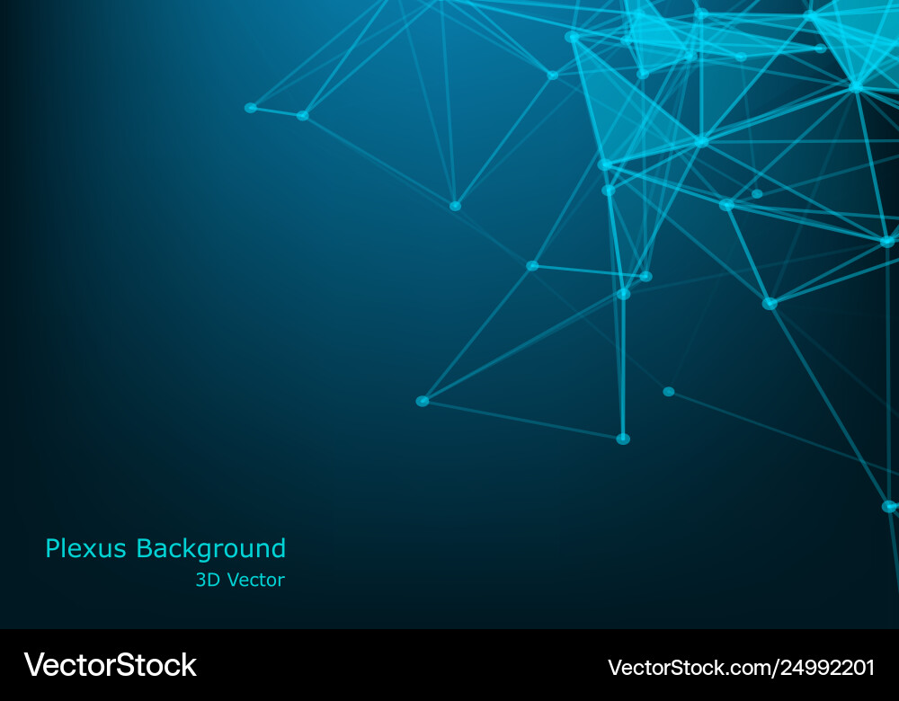 Big data visualization abstract polygonal Vector Image