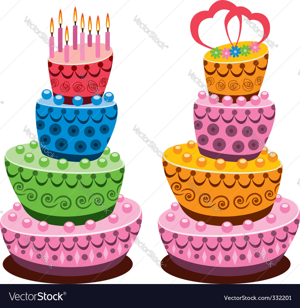 Cakes Royalty Free Vector Image - VectorStock