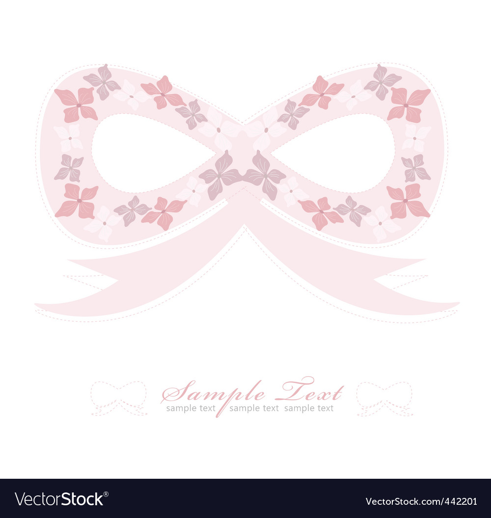 Flower bow background Royalty Free Vector Image