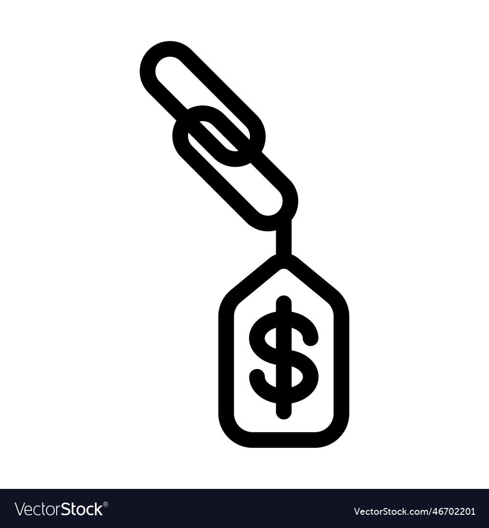 Link sales thick line icon for personal Royalty Free Vector