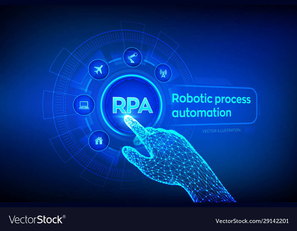 Rpa robotic process automation innovation Vector Image