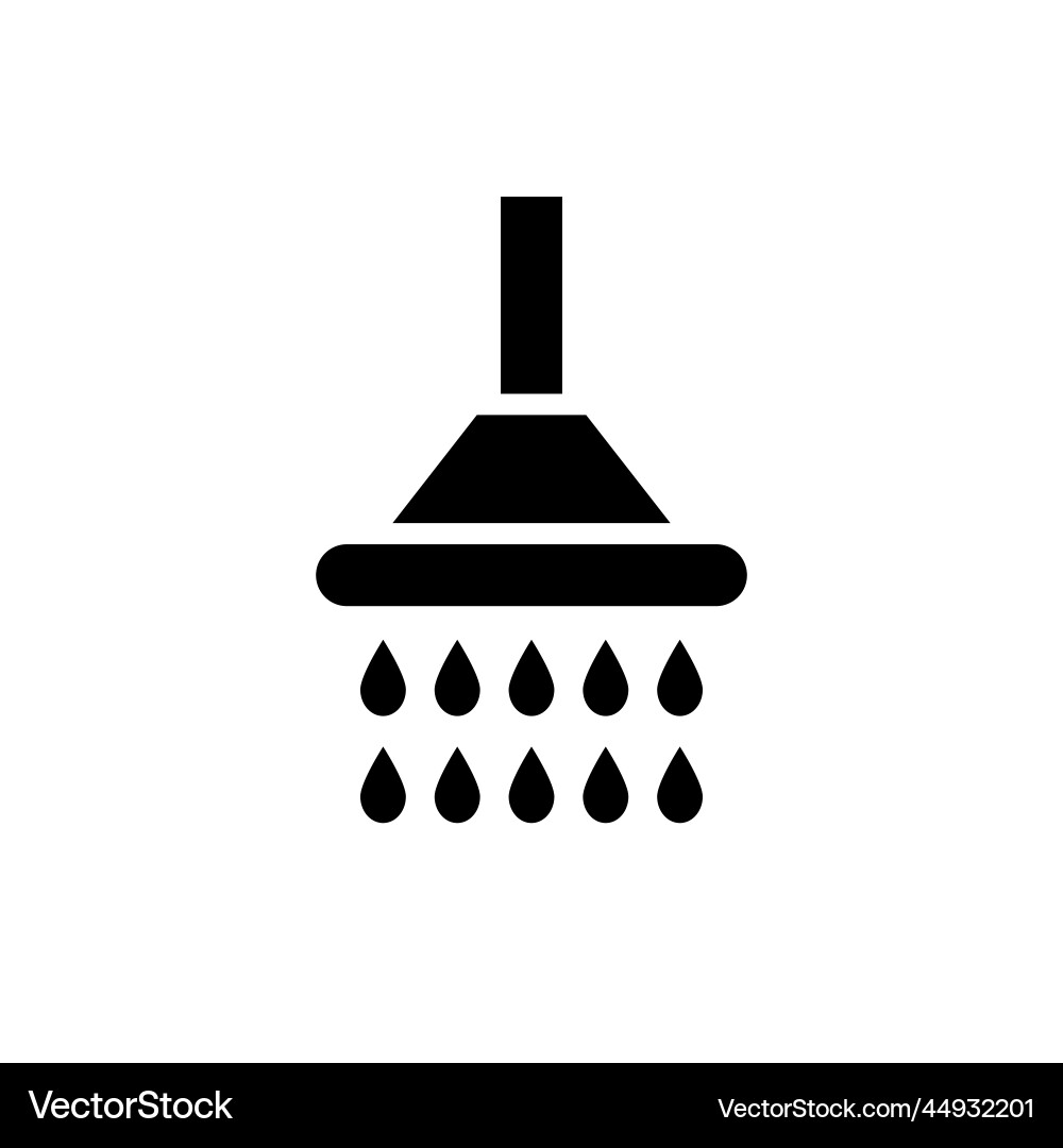 Shower and water drops or sprinkler Royalty Free Vector