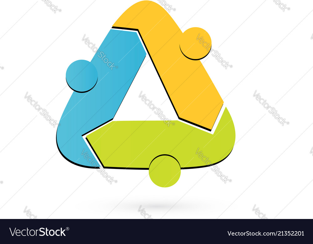 Teamwork people together community logo Royalty Free Vector Teamwork people together community logo Royalty Free Vector