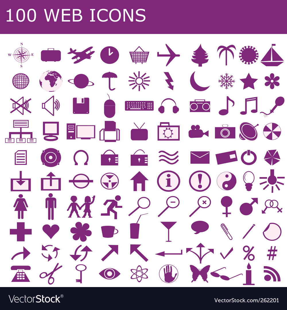 Web icons Royalty Free Vector Image - VectorStock