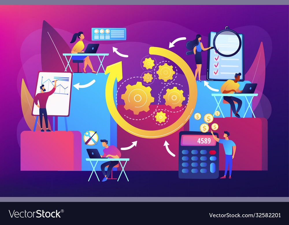 Workflow processes Royalty Free Vector Image - VectorStock