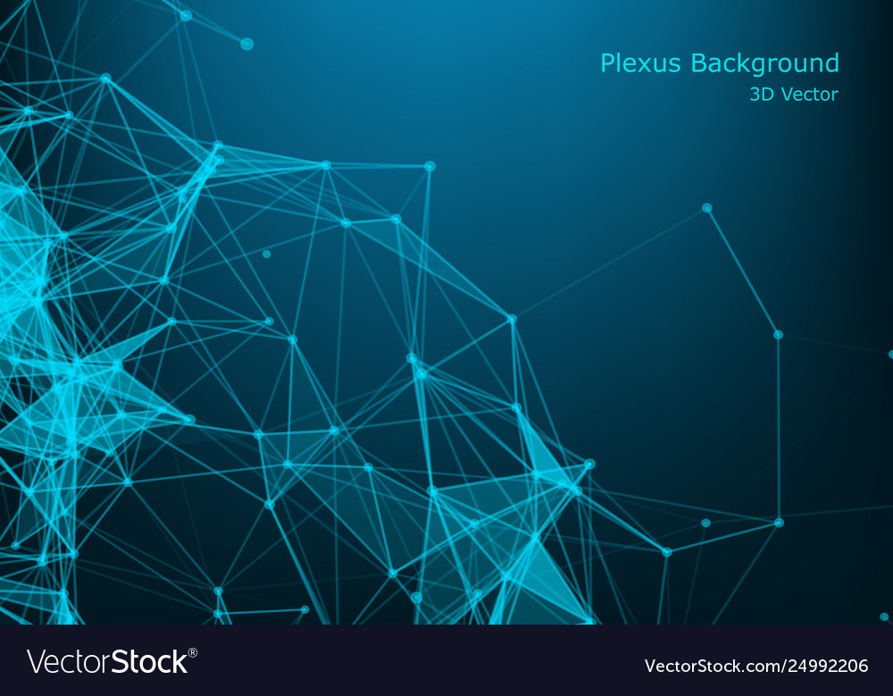 Abstract plexus background with connected lines Vector Image