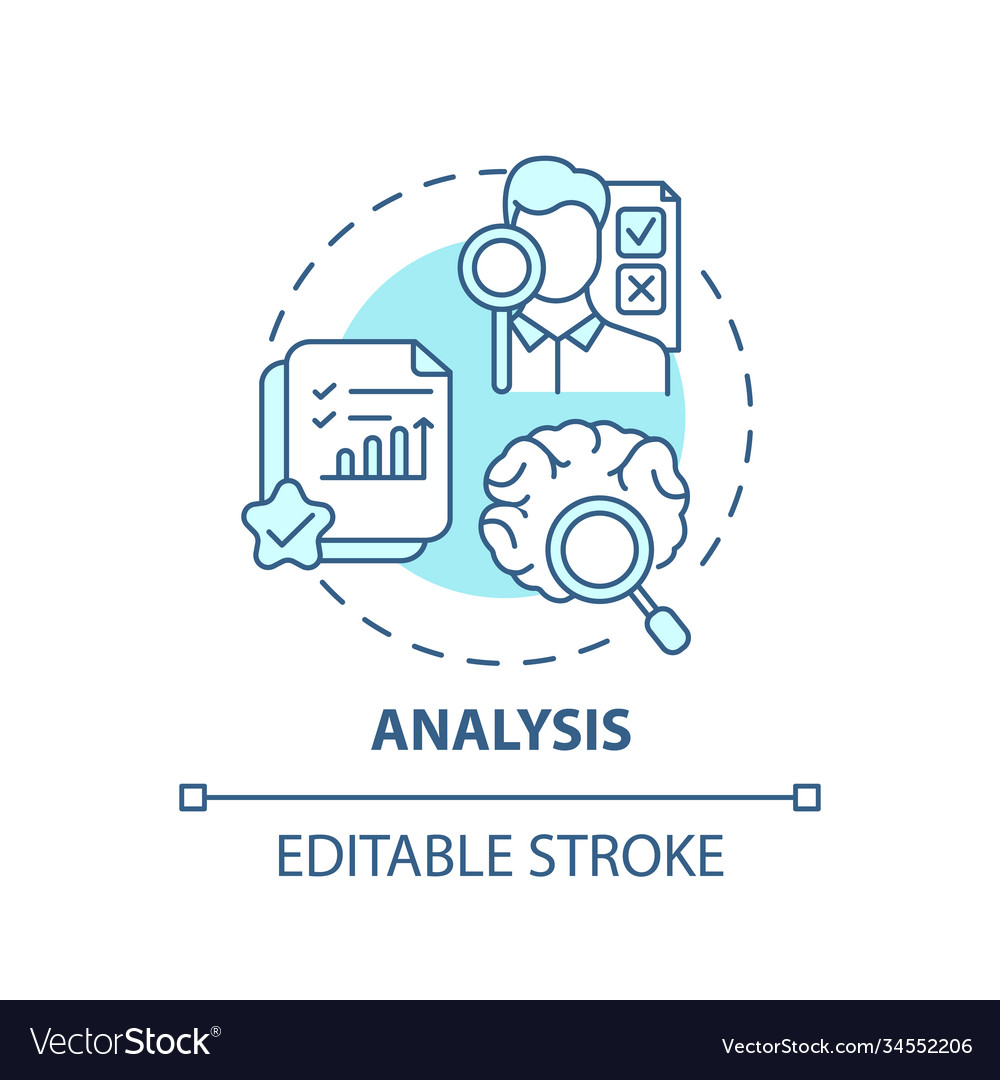 Analysis concept icon Royalty Free Vector Image