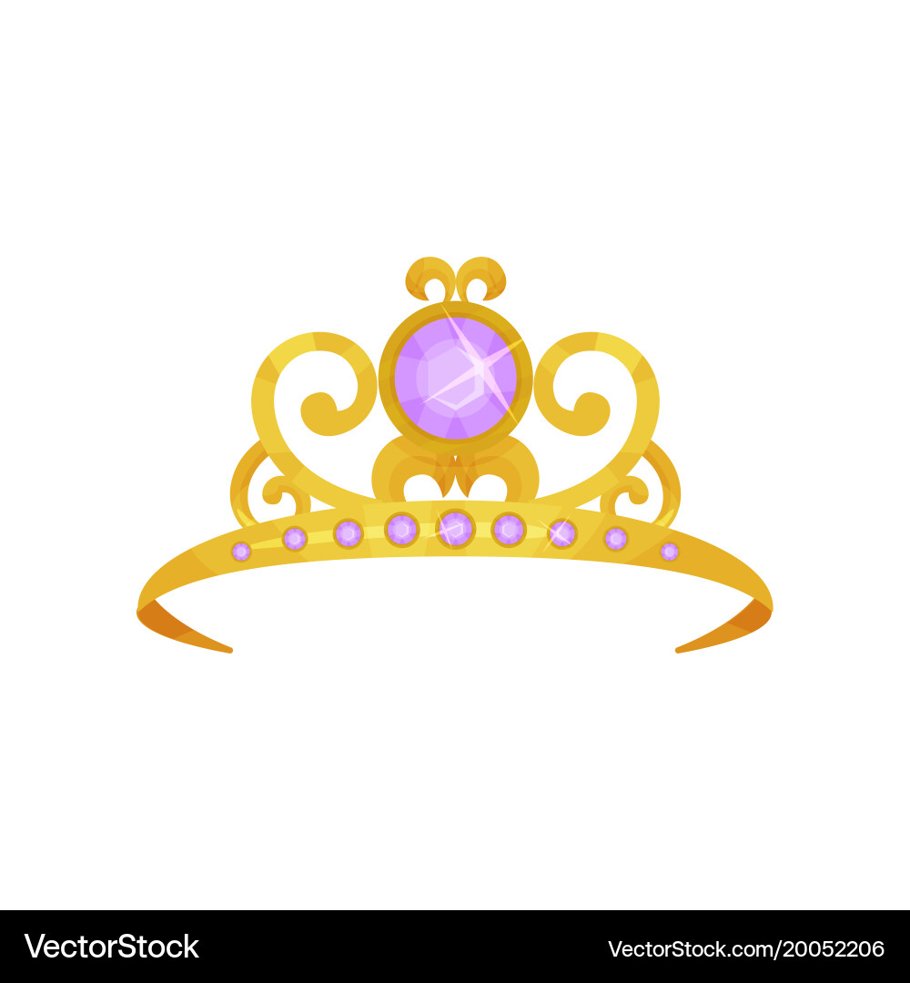 Beautiful princess crown decorated with round Vector Image