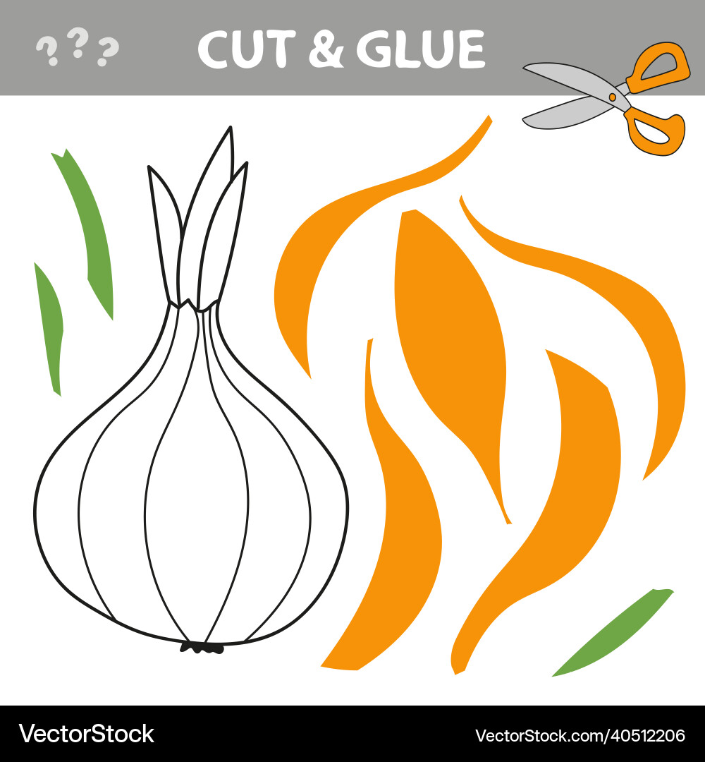 Cut and glue - simple game for kids simple kid Vector Image