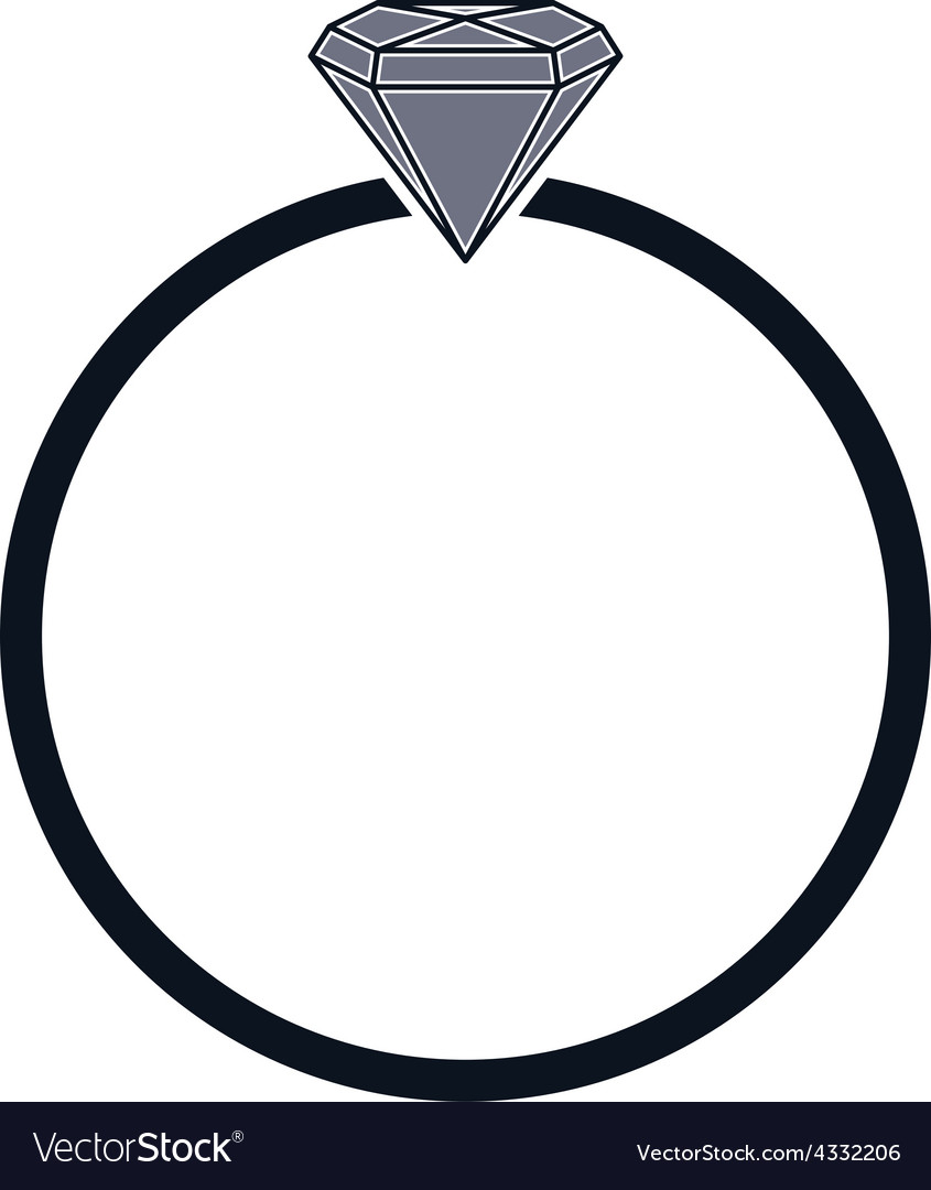 Diamond ring Royalty Free Vector Image - VectorStock