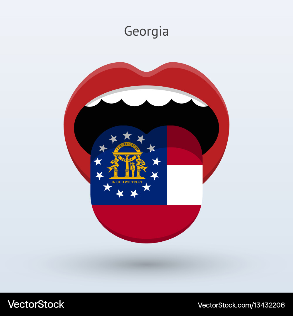 Electoral vote georgia abstract mouth Royalty Free Vector