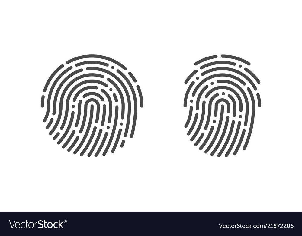 Fingerprint finger print logo icons Royalty Free Vector Fingerprint finger print logo icons Royalty Free Vector