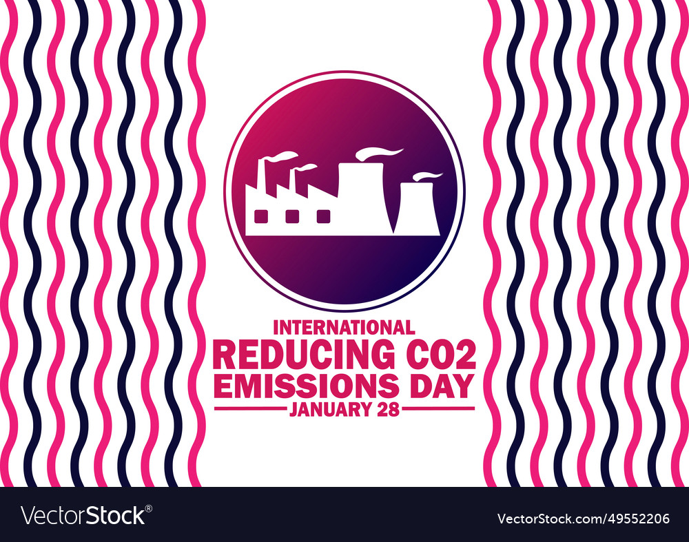 International reducing co2 emissions day Vector Image