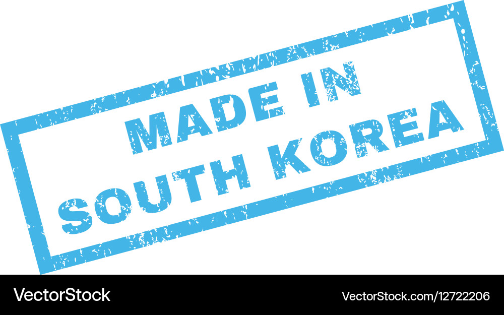 Made in south korea rubber stamp Royalty Free Vector Image