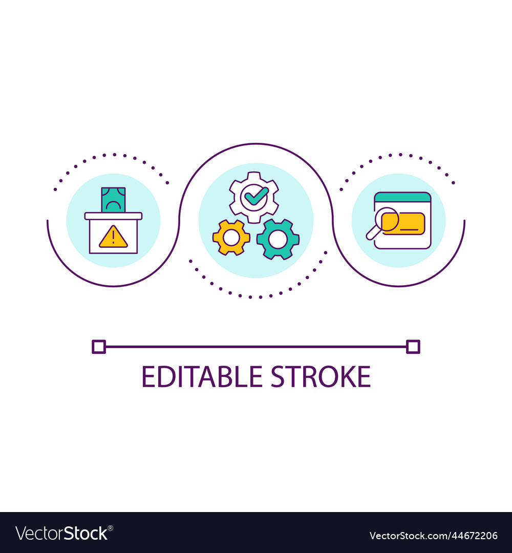 Optimize spam filters loop concept icon Royalty Free Vector