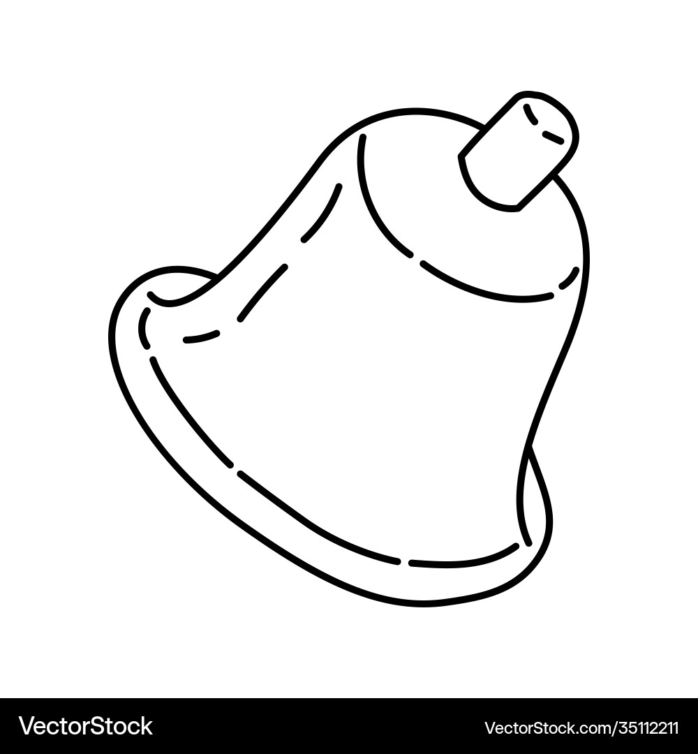 Bell icon doodle hand drawn or outline icon style Vector Image