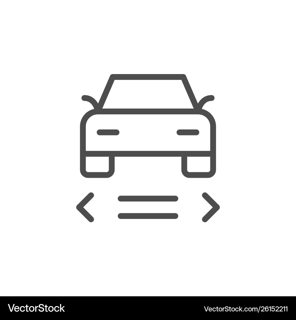 Car choice line outline icon Royalty Free Vector Image