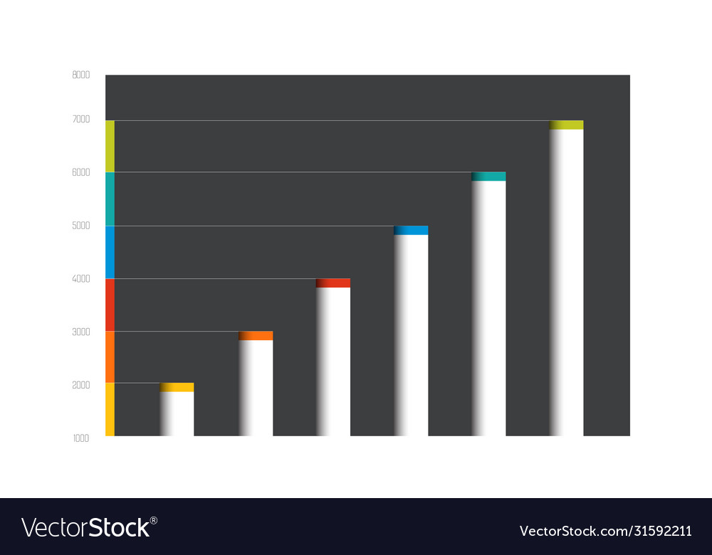 Chart graph scheme simply color editable Vector Image