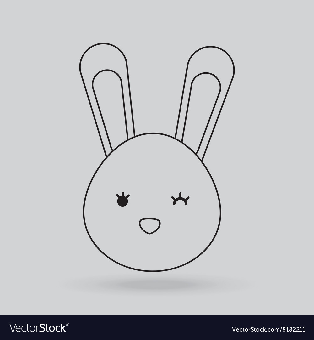 Cute rabbit design Royalty Free Vector Image - VectorStock