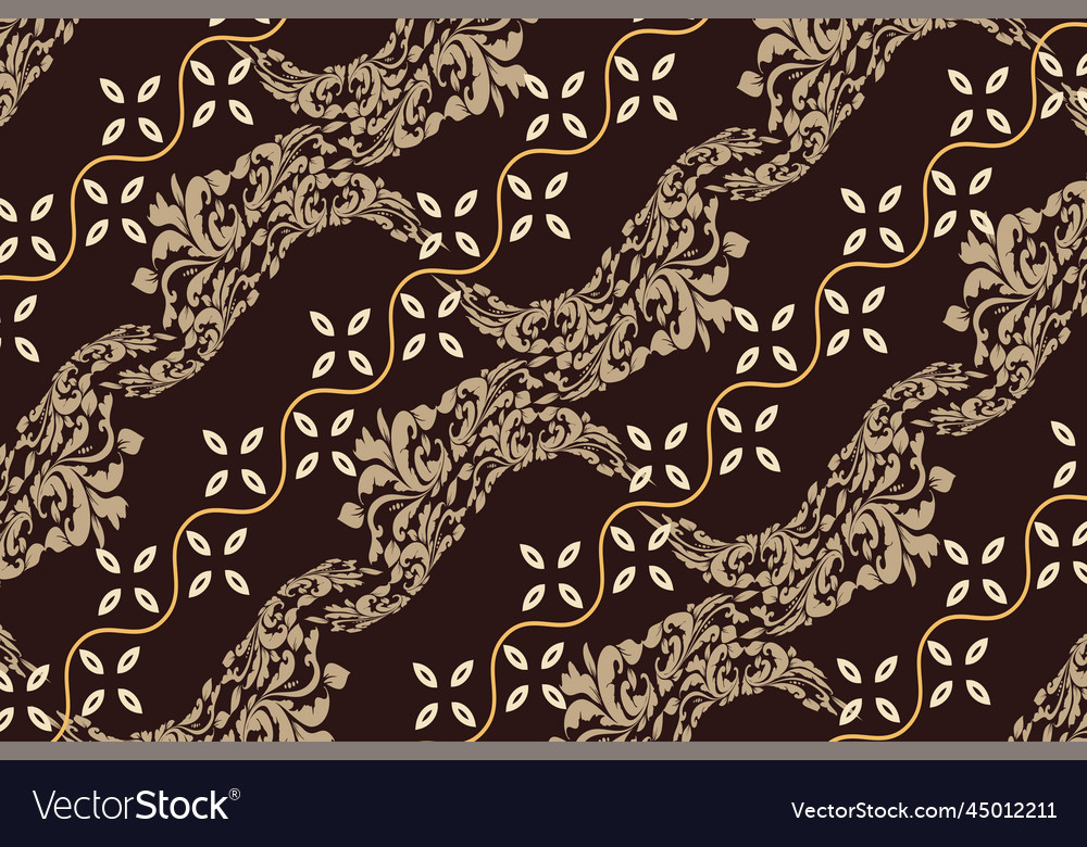 Damask repeat pattern background Royalty Free Vector Image